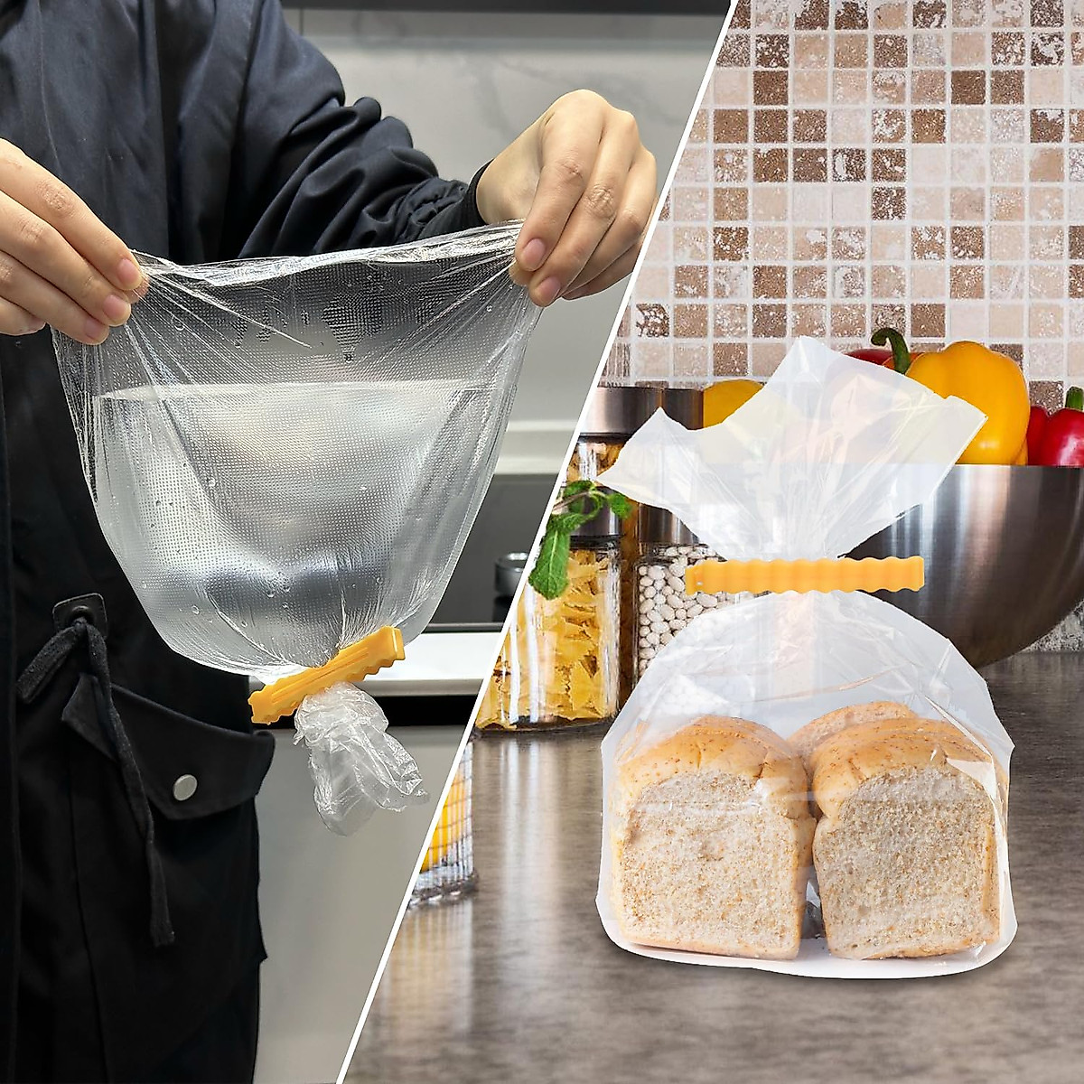 COIYINGJAUNEI French Fries Kitchen Clips Bag Clips Food Clips Bread Bag Clips for Creative Clips 12 PCS, Fries Clips for Bags, Fries Clips Moisture Proof and Fresh-Keeping Food Sealing Clip