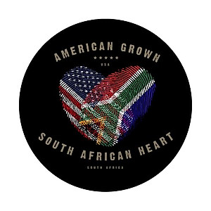 American Grown South African Heart Love South Africa Flag PopSockets PopGrip: Swappable Grip for Phones & Tablets PopSockets Standard PopGrip
