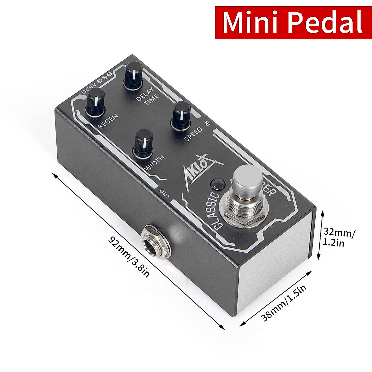 Classic Flanger Guitar Pedal, AKLOT Electric Effects Pedals Mini Single Type DC 9V True Bypass