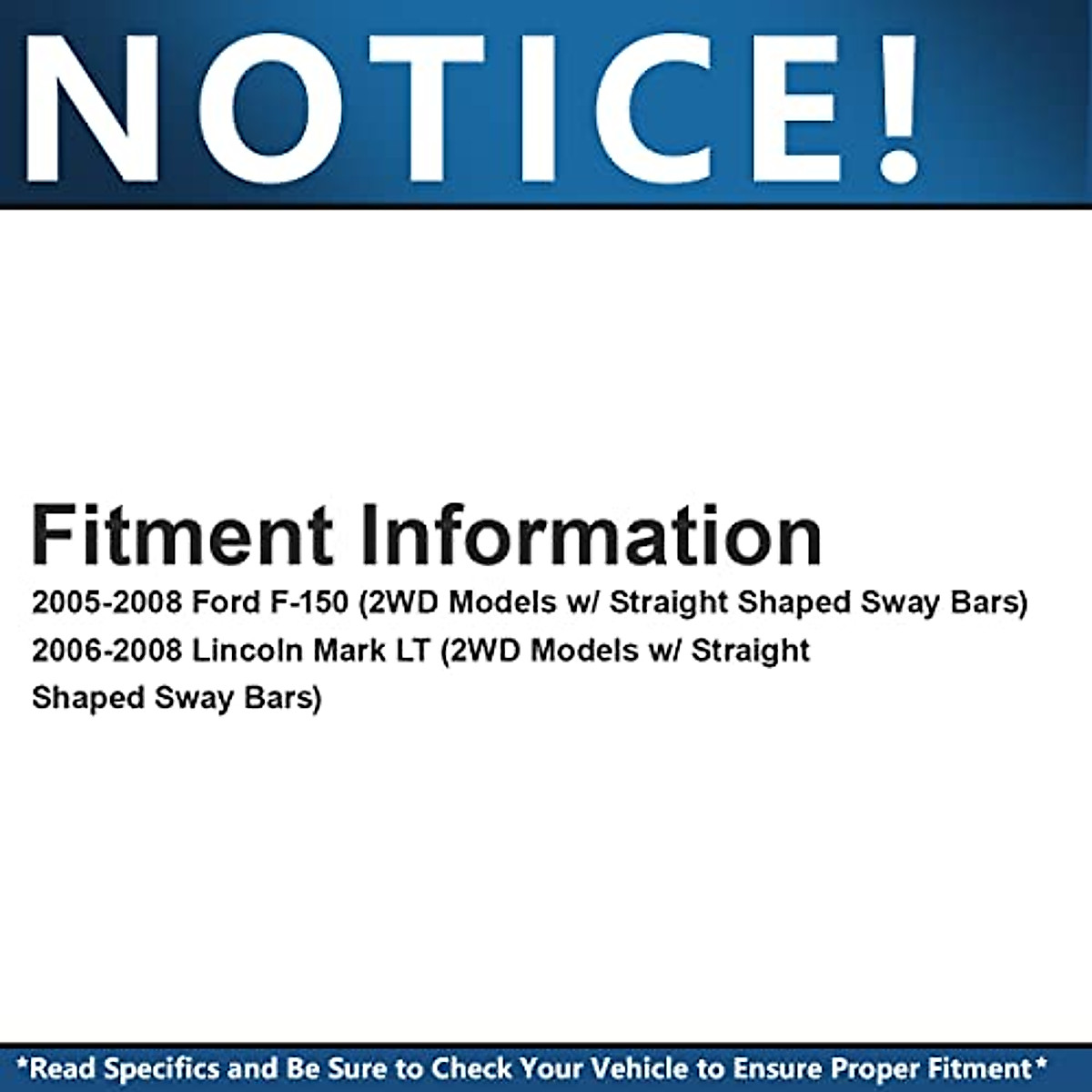 Detroit Axle - 2WD Front End 12pc Suspension Kit for 05-08 Ford F-150 Lincoln Mark LT 2005 2006 2007 2008, 2 Upper Control Arms 2 Lower Ball Joints 4 Outer & Inner Tie Rods 2 Sway Bars 2 Boots Replace