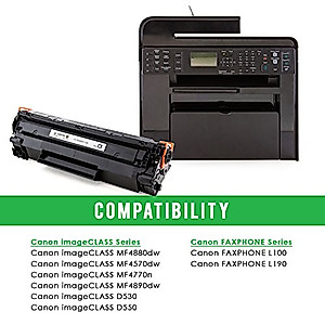 LINKYO Compatible Toner Cartridge Replacement for Canon 128 (Black)