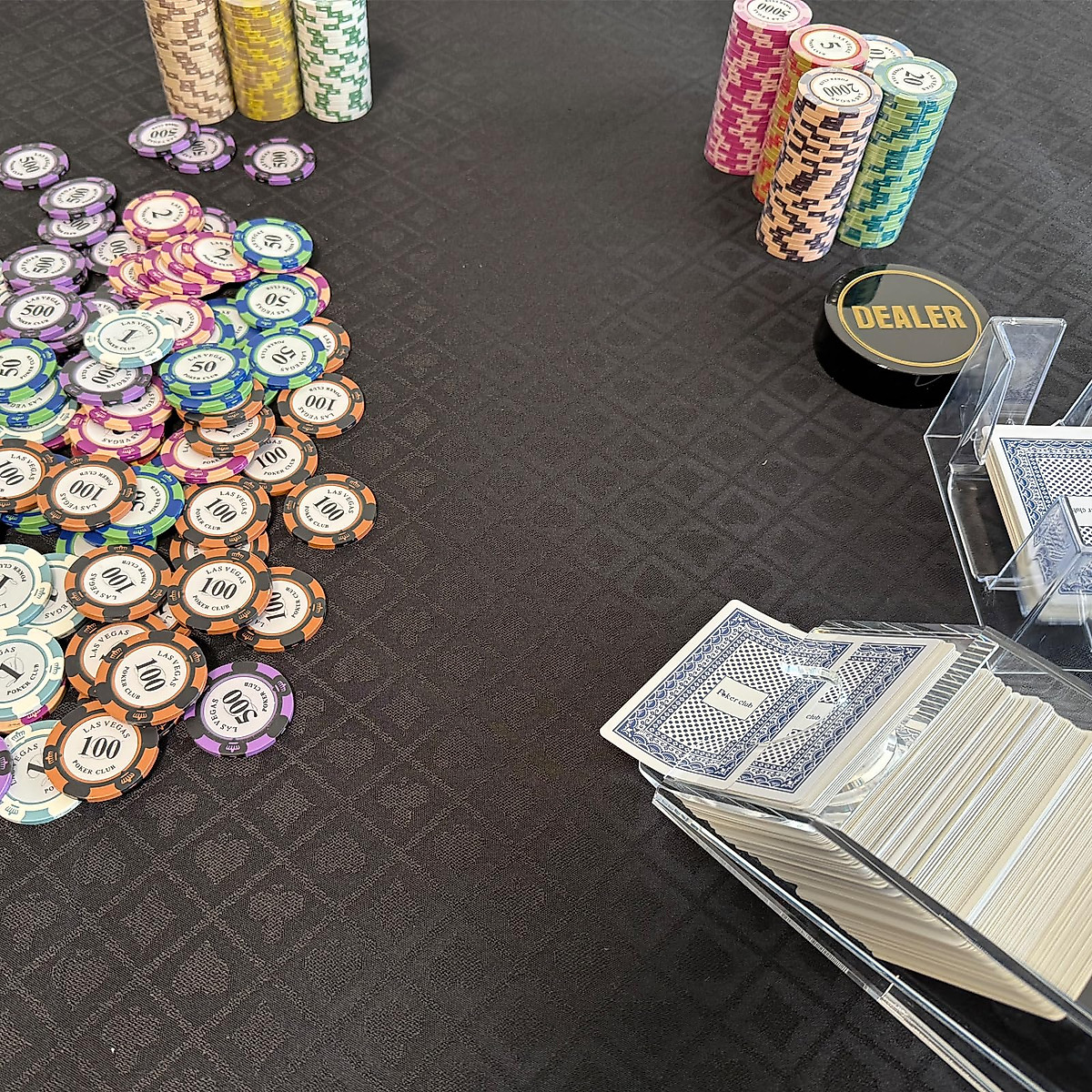 Speed Cloth Poker Table Fabric - 108X60 Inch Section of Casino Card Game Table Felt Top Cover Accessories - Black