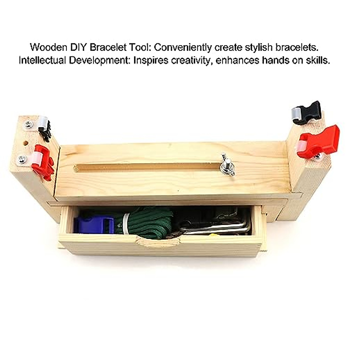 LJCM Bracelet Braiding Tool, Wide Application Adjustable Jig Bracelet Maker Compact Durable for DIY