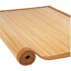 5' X 8' Bamboo Floor Mat Area Rug, Large Bamboo Floor Runner Indoor Outdoor Rug with Non Skid Backing, Area Mat Carpet for Living Room, Hallway, Kitchen, Office-100% Natural Bamboo Wood Most Viewed