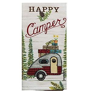18TH STREET GIFTS Camping Kitchen Towels - Happy Camper Decor Gifts for RV Owners - Camper Decorations for Travel Trailers - RV Gifts - Camping Decorations for RV, Set of 3