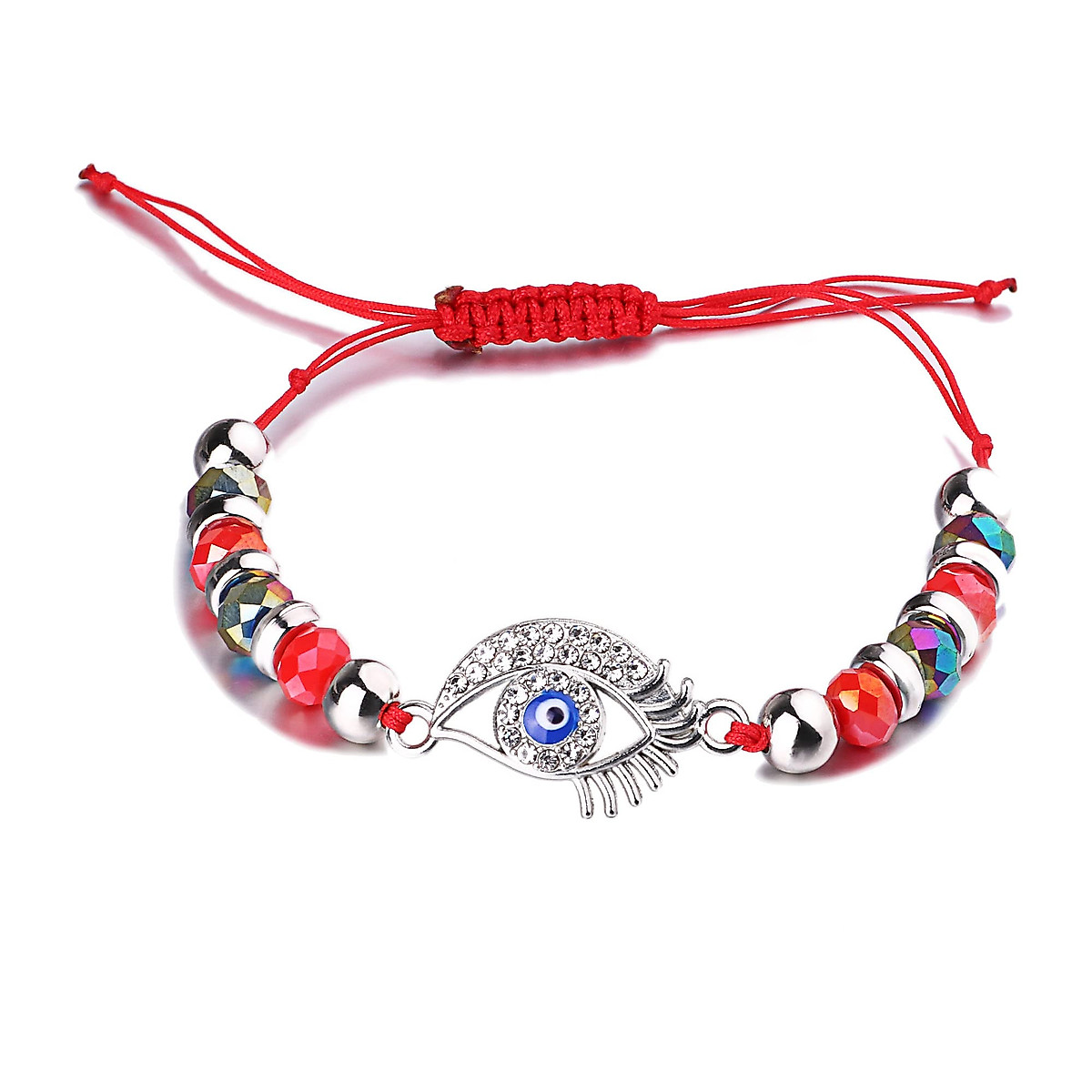 Yaoding 30pcs Mix Alloy Colored Enamel Rhinestone Diamond Evil Eye Charms Jewelry Connectors for DIY Bracelet Necklace Jewerly