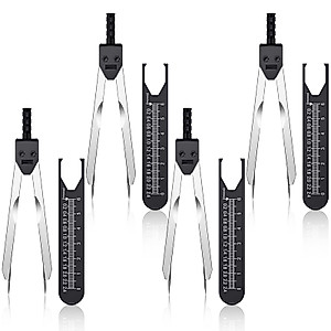 EKG Caliper ECG Calipers Measuring Tool with Ruler Electrocardiogram Drafting Divider for Nursing (Black,4 Pieces)