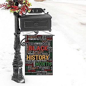 Black History Month Garden Flag Double Sided Black History Month Decoration African American Decoration and Supplies Outdoor Home Decorative Celebration Party Holiday Yard 12.5" X 18"