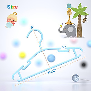Baby Hangers for Closet - Baby Clothes Hangers 60 Pack Plastic Kids Hangers Clothing Infant Toddler Childrens Hangers White