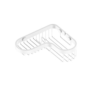 Allied Brass BSK-225LA Corner Combination Shower Basket, Matte White