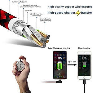 Type-C Red 10ft USB-C Cable Compatible with Amazon Fire 7 Kids (2022 Release),HD 10 (2019 Release) - Charger Cord Power Wire Long Braided X8M