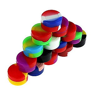 ooDuo 5ml Silicone Containers Wax 50pcs Non-Stick Mini Round Kitchen Jar Multi Use Storage Cream Bottle Random Color