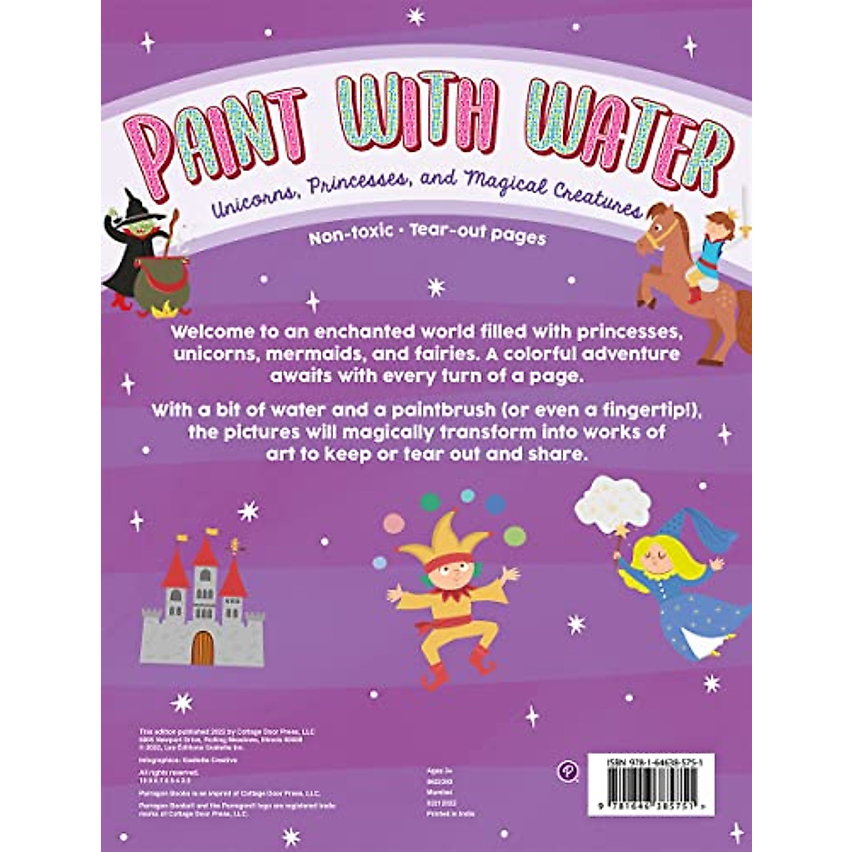 Paint with Water Book for Kids: Unicorns, Princesses, Mermaids, Fairies, and Magical Creatures