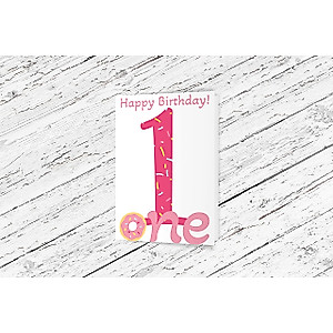 Red Door Inspirations One Sweet Birthday, First Birthday Card for 1 year old Daughter, Niece, Granddaughter, Cousin,or Friend. Single Greeting Card with Envelope. (ONE Sweet BIrthday)