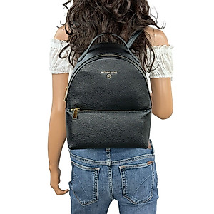 Michael Kors Valerie Medium Logo Backpack (Black)