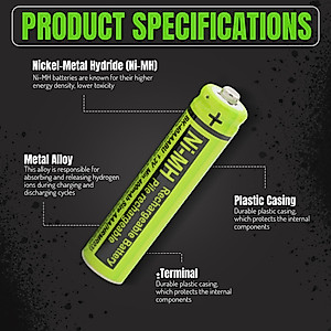 RocketBus 2 BK-40AAABU Replacement 1.2V 400mAh Battery Packs for Panasonic Cordless Phone Handset