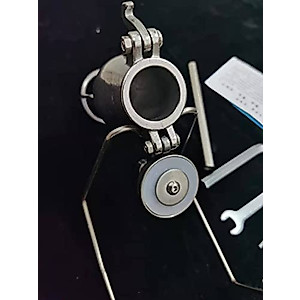 High Pressure Popcorn Maker Machine Mini Stainless Steel Professional Roasting Popcorn Machine Manual Crank Handle Gas Heating Slow Boost with Pressure Gauge for Family Gatherings Study Party Fun