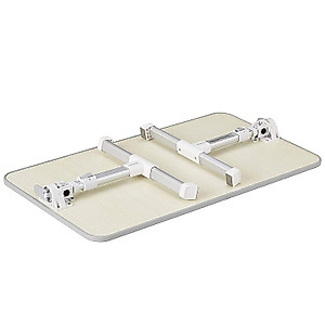 Amazon Basics Adjustable Tray Table Lap Desk Fits up to 17-Inch Laptop, Large, 13"x24", Cream