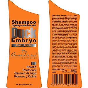 Andrea Cosmetics Duck Embryo Shampoo: Light/Fair Hair // Shampoo Embrion de Pato: Cabello Claro
