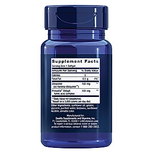 Life Extension Super Ubiquinol CoQ10 100 mg with Enhanced Mitochondrial Support - For Anti-Aging, Heart & Brain Health and Healthy Cholesterol - Gluten Free, Non-GMO – 60 Softgels