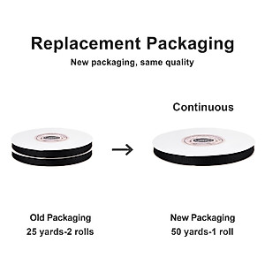 VATIN Black Grosgrain Ribbon, 3/8" x Continuous 50 Yards, Black Polyester Grosgrain Ribbon,Use for Bows DIY Hair Accessories, Gift Wrapping, Craft and Sewing