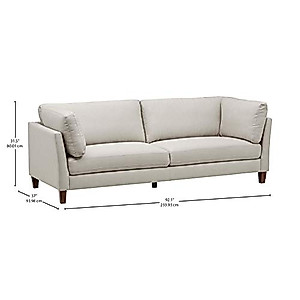 Amazon Brand – Rivet Midtown Contemporary Upholstered Sofa Couch, 92.1"W, Cream