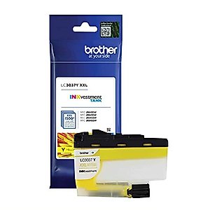 Brother Genuine LC3037Y, Single Pack Super High-Yield Yellow INKvestment Tank Ink Cartridge, Page Yield Up to 1,500 Pages, LC3037