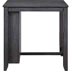 New Classic Furniture Heston Storage Counter Table Set with Two Chairs, 36-Inch, Gray