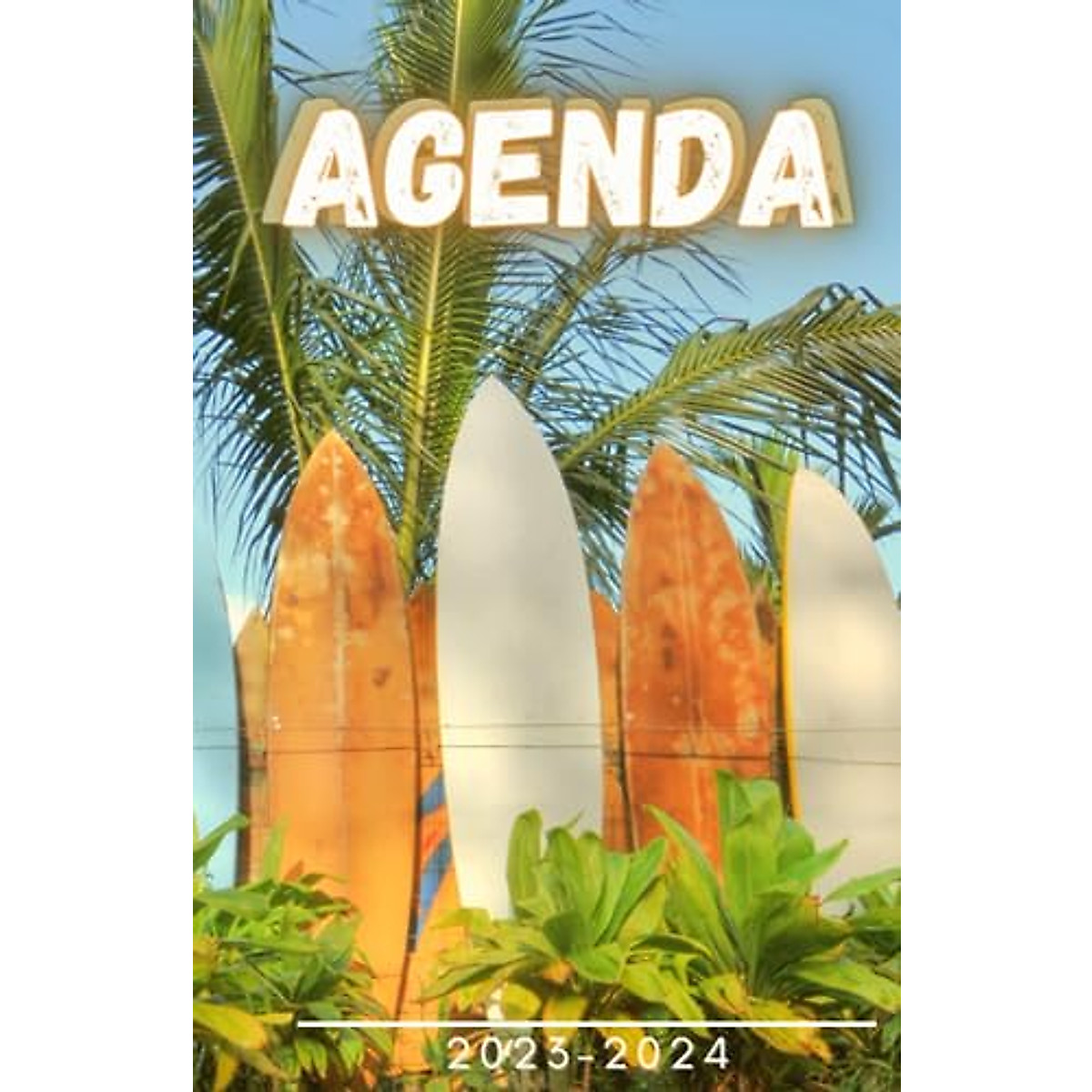 Agenda 2023 2024: organisateur scolaire (Septembre 2023 - Juillet 2024) pour étudiants, collège, lycée: Planificateur journalier 1 jour par page: ... surf au repos sur une plage (French Edition)