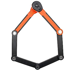 Kryptonite Evolution 790 Folding Bike Lock, Compact Lightweight High Security Anti-Theft Foldable Bicycle Lock with 2 Keys and Mount for E-Bikes Scooter Road Mountain Bikes, 90cm (35 in) Orange