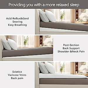 CYMULA Mattress Wedge, 7-Inch Inclined Queen, Mattress Wedge for Acid Reflux, GERD, Snoring, Neck & Back Pain, Under Mattress Wedge with Washable Cover & Non-Slip Bottom for Bedroom (5 Inch, Queen)