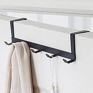 PIKAqiu33 Over The Door 5 Hooks Home Bathroom Organizer Rack Clothes Coat Hat Towel Hanger, Housekeeping & Organizers, for Christmas New Year