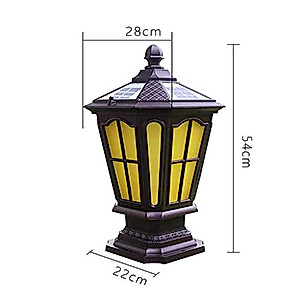 ZZBJ Solar Post Cap Lights， Outdoor Mains Die-cast Aluminum Outdoor Waterproof Courtyard Villa Garden Column Headlight