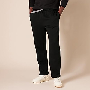 Amazon Essentials Men's Fleece Sweatpant (Available in Big & Tall), Black, Medium