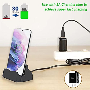 D USB C Charger Dock Station, AKwor Charging Desktop for Samsung Galaxy S8, Note8, LG G5 G6 V20, HTC 10, Microsoft Lumia 950 XL, Google Pixel, OnePlus 5, BLU Vivo 5