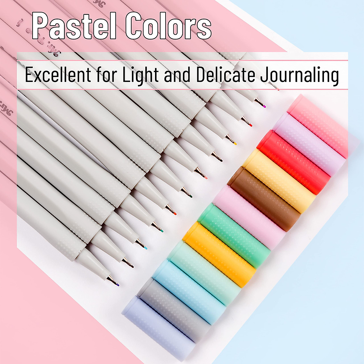 Mr. Pen- Fineliner Pastel Pens, 12 Pack, Pastel Colors, Bible Pens, No Bleed Fine Point Pen, No Smudge Fine Tip Markers, Journal Pens, Fine Tip Pens, Drawing Pen, Note Taking Pen