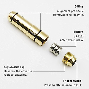 ARKSight Dry Fire Training Cartridge 380ACP and 45ACP Laser Training Cartridge Integrated Snap Cap, Red Laser Bullet