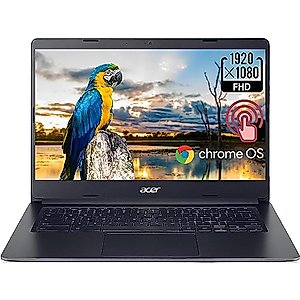 acer Chromebook 314 Laptop for Student & Business, 14" Full HD Touchscreen, 4GB RAM, 64GB eMMC, Quad-Core Intel Celeron N4020, 12.5H Long Battery Life, Intel UHD Graphics, WiFi, Black, Chrome OS