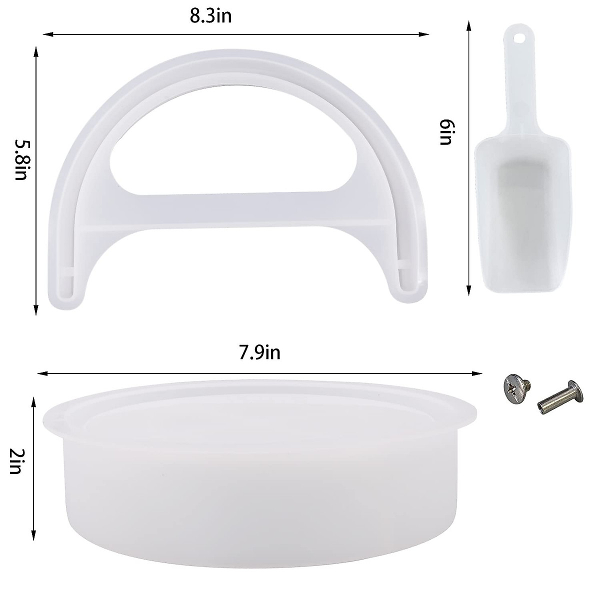 DTOHO Large Ice Bucket Baskets Silicone Resin Mold,Beer Barrel Epoxy Resin Molds for Food Fruit Candy Flower and Wine Beer Bottles Storage With Ice Shovel,for DIY Arts Making