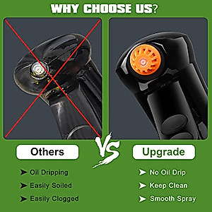 Oil Sprayer for Cooking, Upgraded Olive Oil Sprayer Bottle, Air Fryer Accessories, Oil Mister for Air Fryer, 7oz/200ml Oil Vinegar Spritzer, Kitchen Gadgets for Salad, BBQ, Roasting (Black)