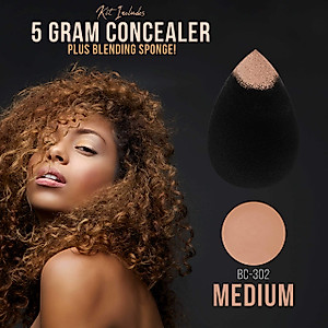 Belloccio Professional Beauty Airbrush Cosmetic Makeup System with 4 Medium Shades of Foundation in 1/4 Ounce Bottles - Kit Includes Blush, Bronzer and Highlighters