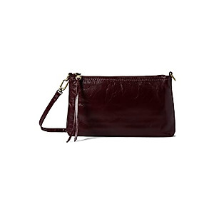 HOBO Darcy Sleek Crossbody Handbag For Women - Top Zipper Closure With Tassel Detail and Patterned Interior, Chic and Stylish Handbag Merlot 2 One Size One Size