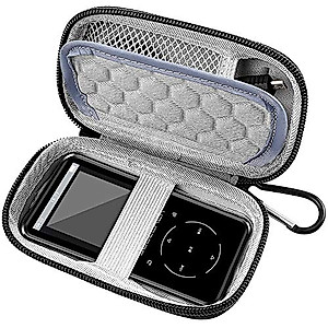 MP3 & MP4 Player Case for SOULCKER/G.G.Martinsen/Grtdhx/iPod Nano/Sandisk Music Player/Sony NW-A45 /B Walkman and Other Music Players with Bluetooth. Fit for Earbuds, USB Cable, Memory Card