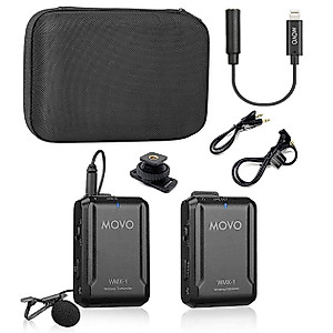 WMX-1 Lightning Connector Dongle Bundle - Wireless Lavalier Microphone Compatible with Apple iPhone, iPad Smartphones and Tablets - Optimized for Microphones/Pro Audio