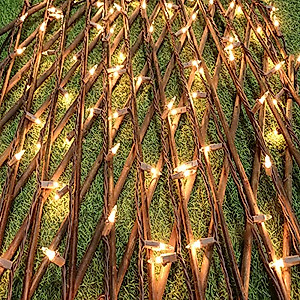 JinBest Brown Wire Christmas Lights, Commercial 200 Clear Mini Light Set, Pack of 2 Sets 100 Lights, for Indoor Outdoor Party, Garden, Fences, Trees.