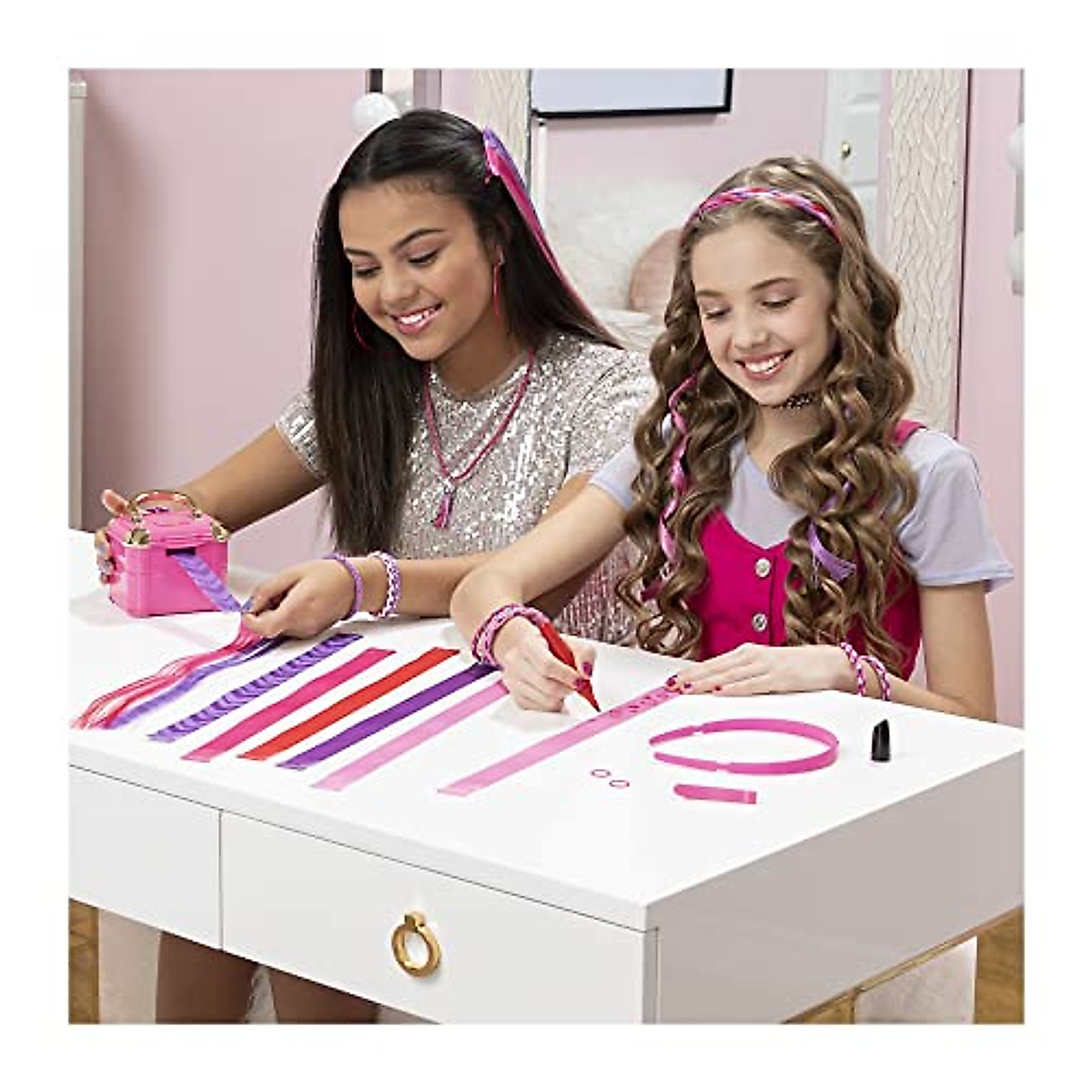 Cool Maker, Hollywood Hair Extension Maker for Girls with 6 Bonus Extensions (18 Total) and Accessories, Amazon Exclusive