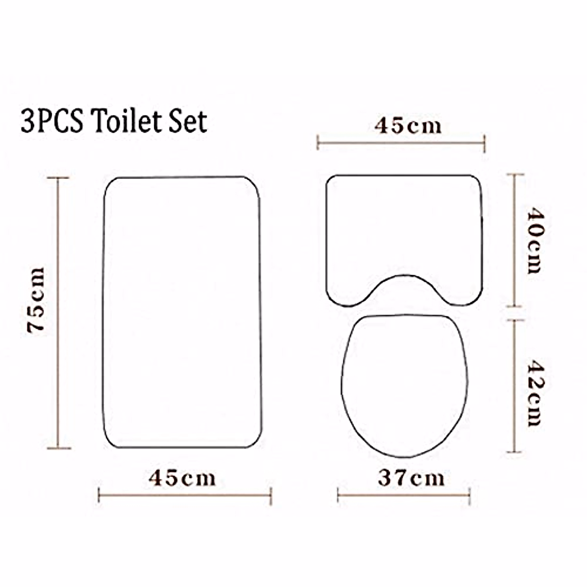 Superdada 4 Piece Japan Anime Bathroom Set One Piece Waterproof Shower Curtain Anti Slip Area Rugs Toilet Lid Cover Bath Mat Set 70x70in (Color:A)