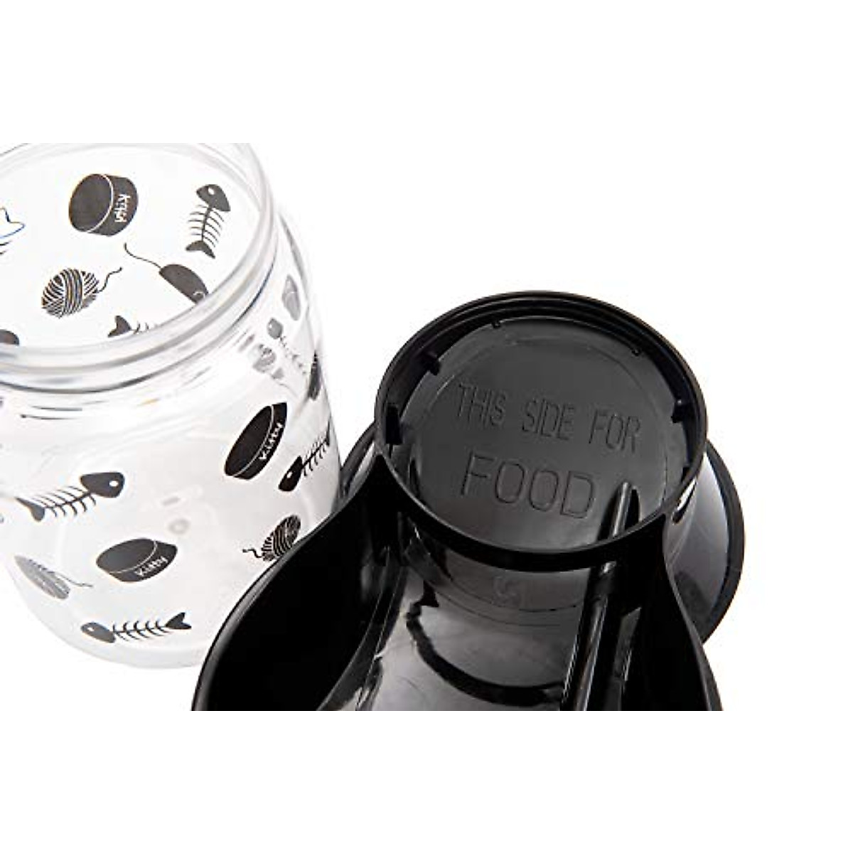 Lixit Reversable Water or Dry Food Feeders for Cats and Dogs (Small, Black)