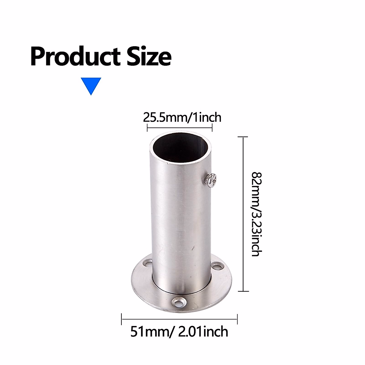 MIUNNG 3pcs Stainless Steel Deck Flanges for Above Ground Pool Ladders and Handrails Closet