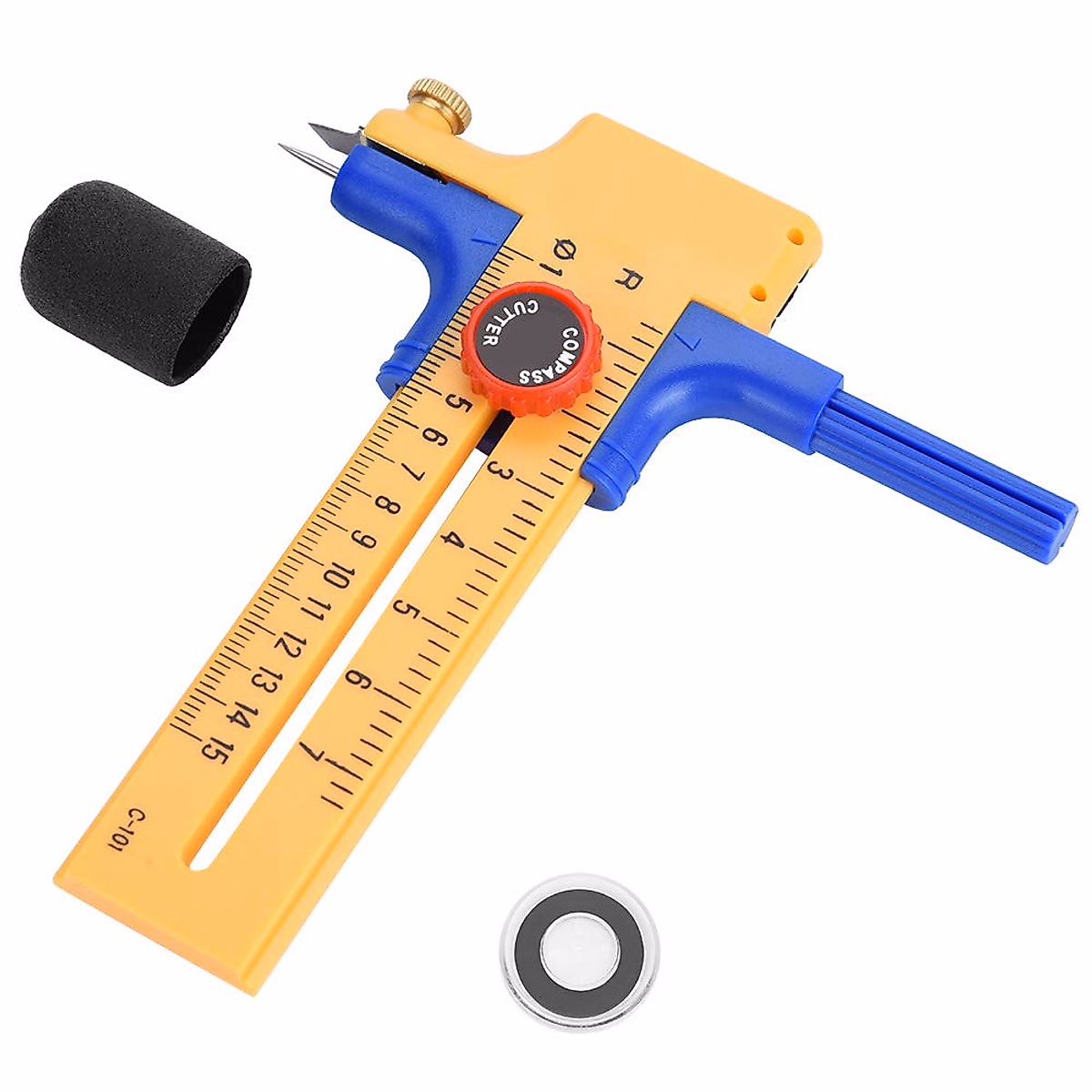 TOPINCN Circle Cutter Paper Trimmer Circular Cutting Tool Circle Cutter Cardboard Rubber Leather Art Craft Tool